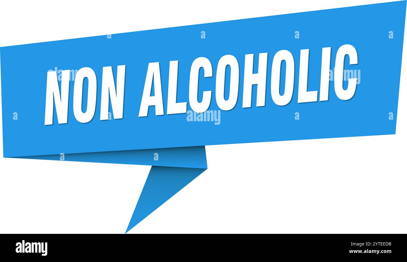 non alcoholic banner. non alcoholic speech bubble, label, sticker ...