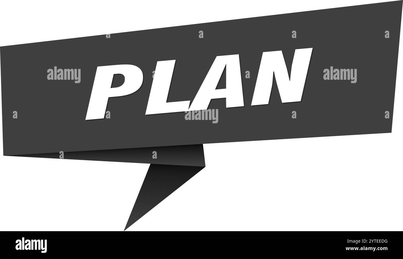 plan banner. plan speech bubble, label, sticker, ribbon, sign template ...