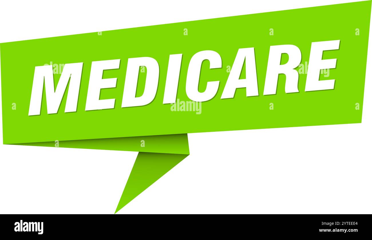 medicare banner. medicare speech bubble, label, sticker, ribbon, sign ...