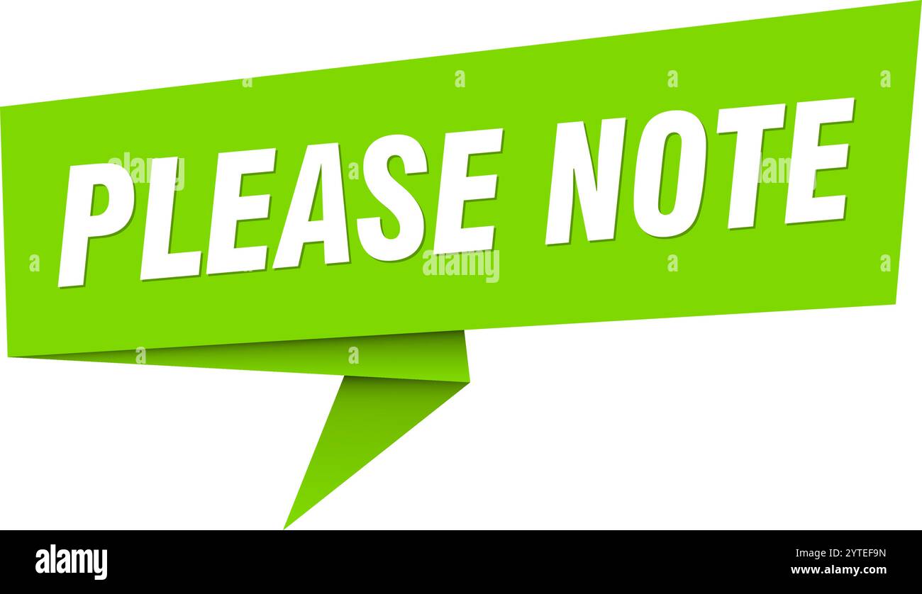 please note banner. please note speech bubble, label, sticker, ribbon ...