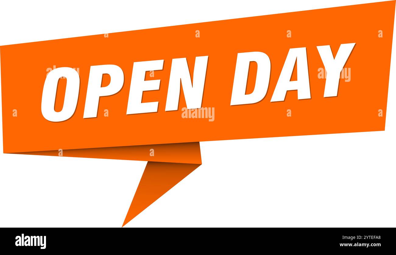 open day banner. open day speech bubble, label, sticker, ribbon, sign ...