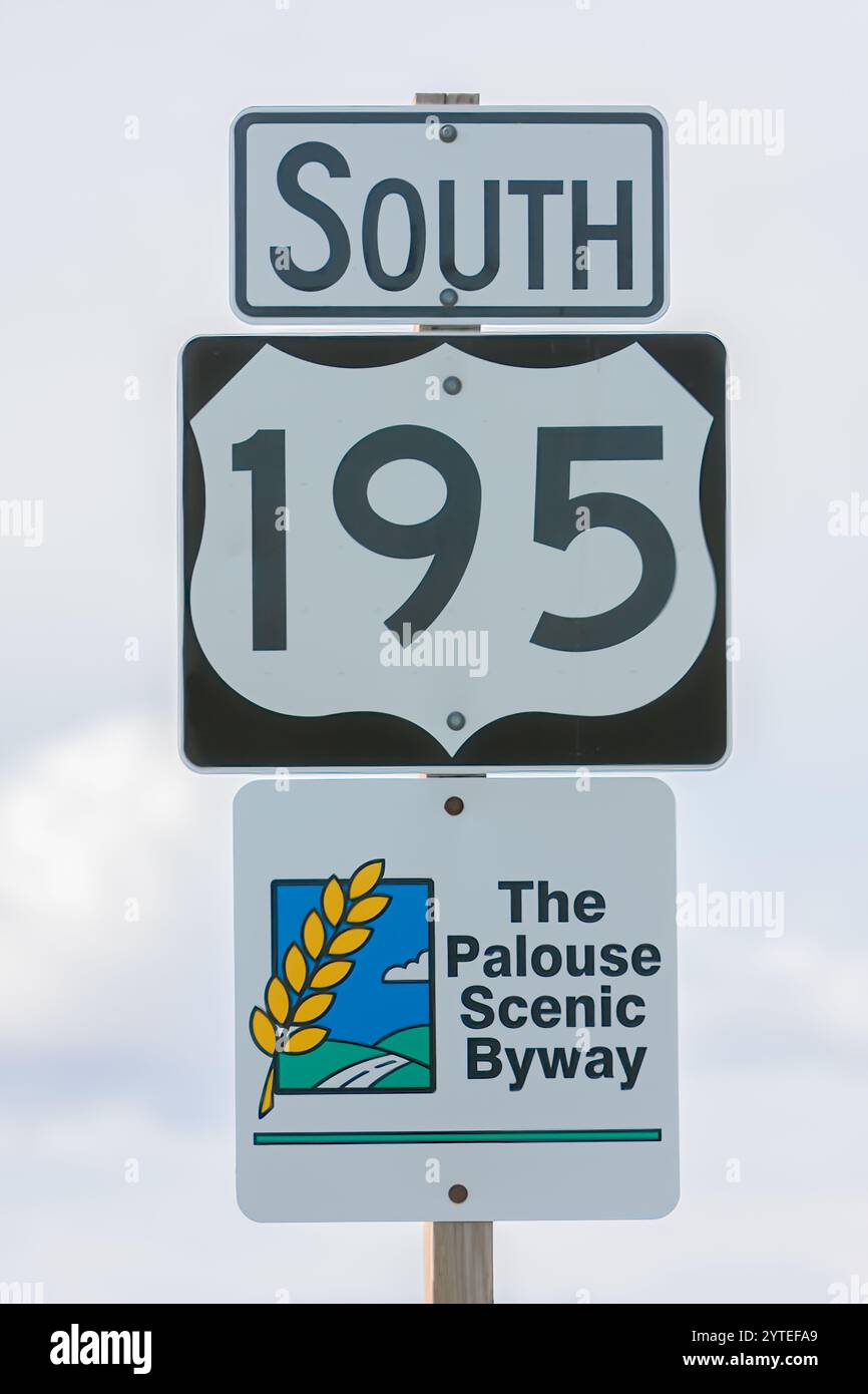 Palouse scenic byway sign hi-res stock photography and images - Alamy