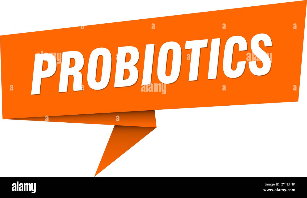 probiotics banner. probiotics speech bubble, label, sticker, ribbon ...
