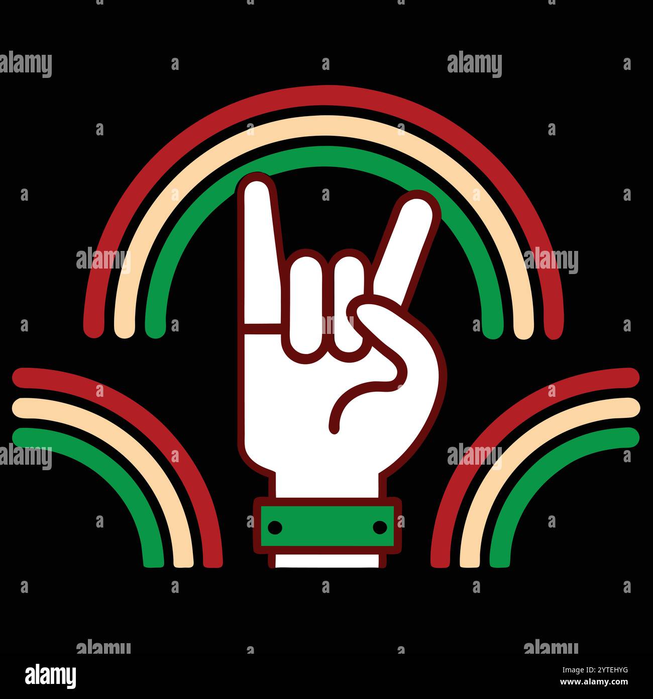 Handmaking American Sign Language I Love You Sign Vector Illustration ...