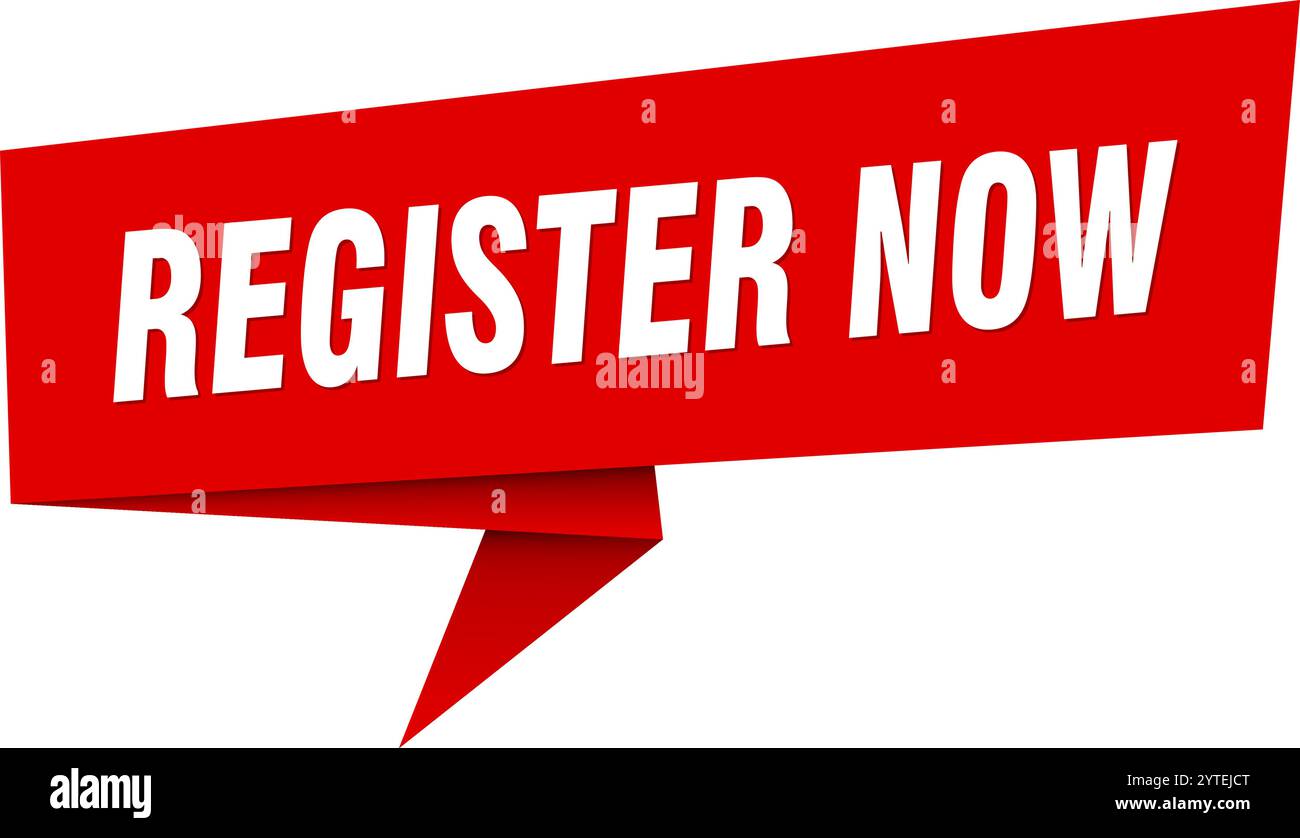 register now banner. register now speech bubble, label, sticker, ribbon ...