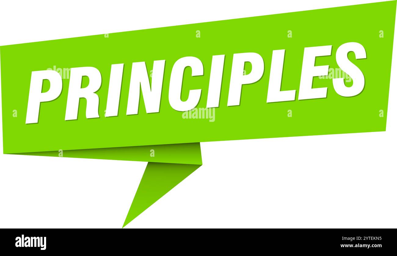 principles banner. principles speech bubble, label, sticker, ribbon ...