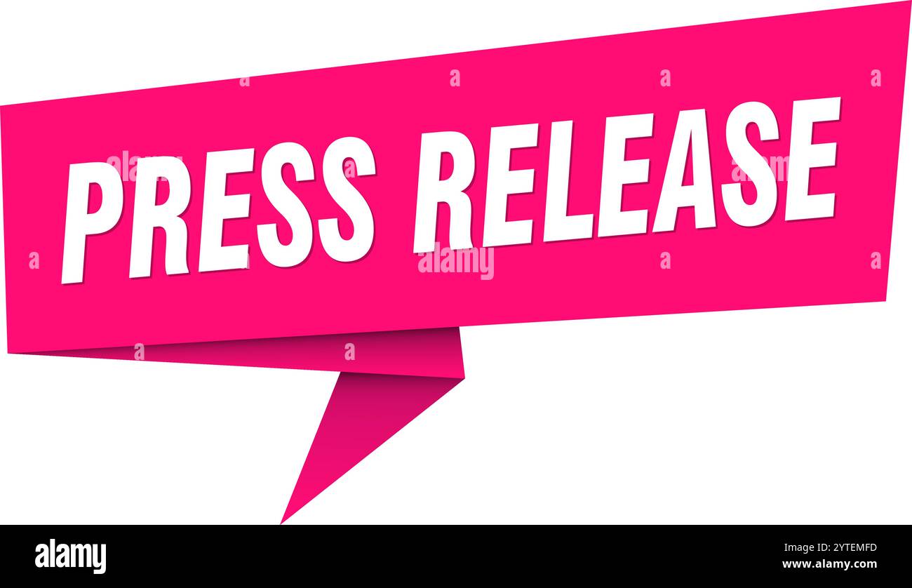 press release banner. press release speech bubble, label, sticker ...