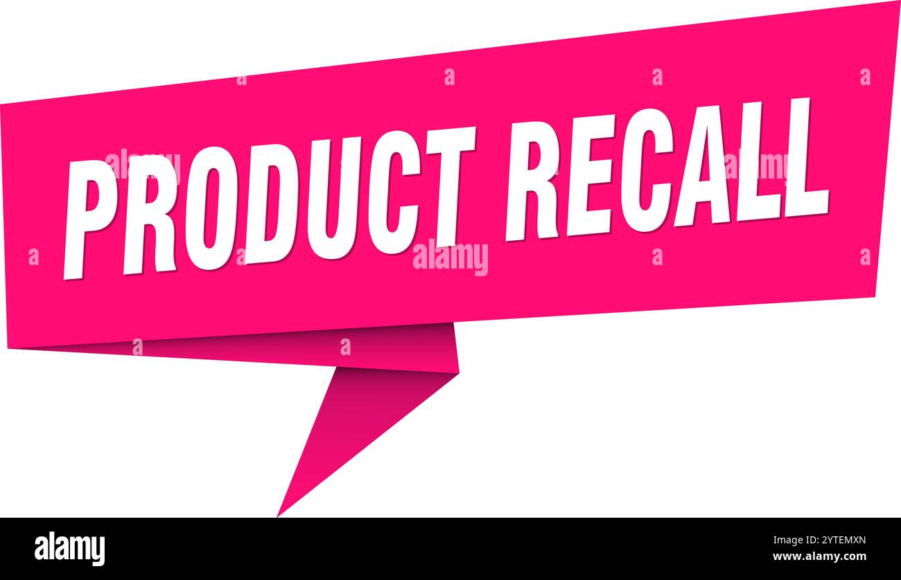 product recall banner. product recall speech bubble, label, sticker ...