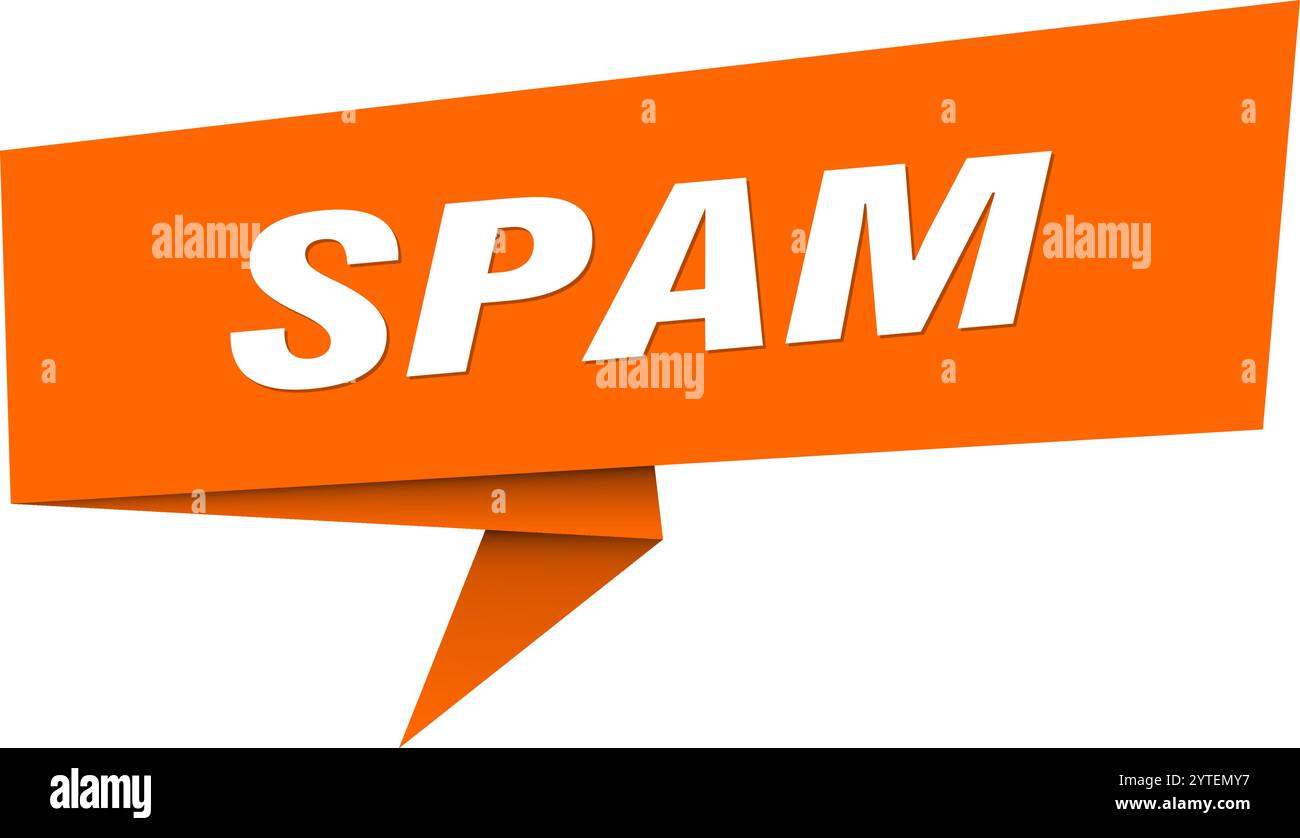 spam banner. spam speech bubble, label, sticker, ribbon, sign template ...