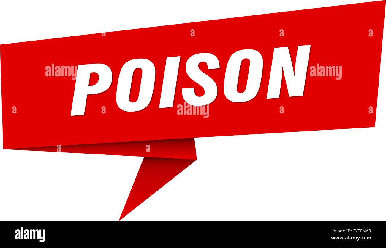 poison banner. poison speech bubble, label, sticker, ribbon, sign ...