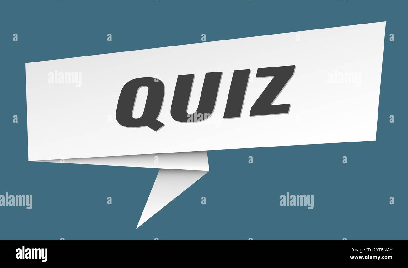 quiz banner. quiz speech bubble, label, sticker, ribbon, sign template ...