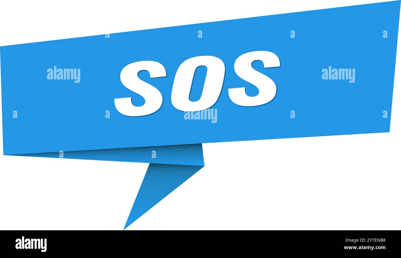 sos banner. sos speech bubble, label, sticker, ribbon, sign template ...