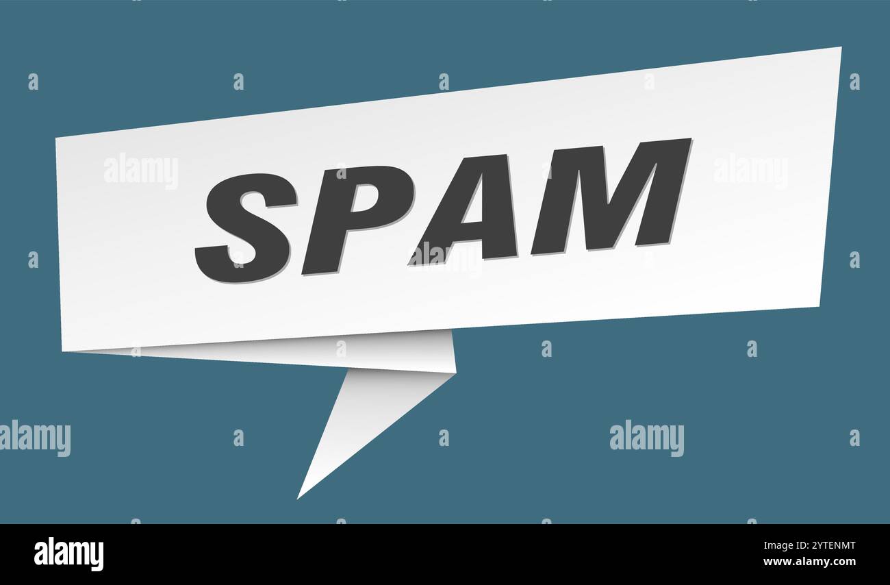 spam banner. spam speech bubble, label, sticker, ribbon, sign template ...
