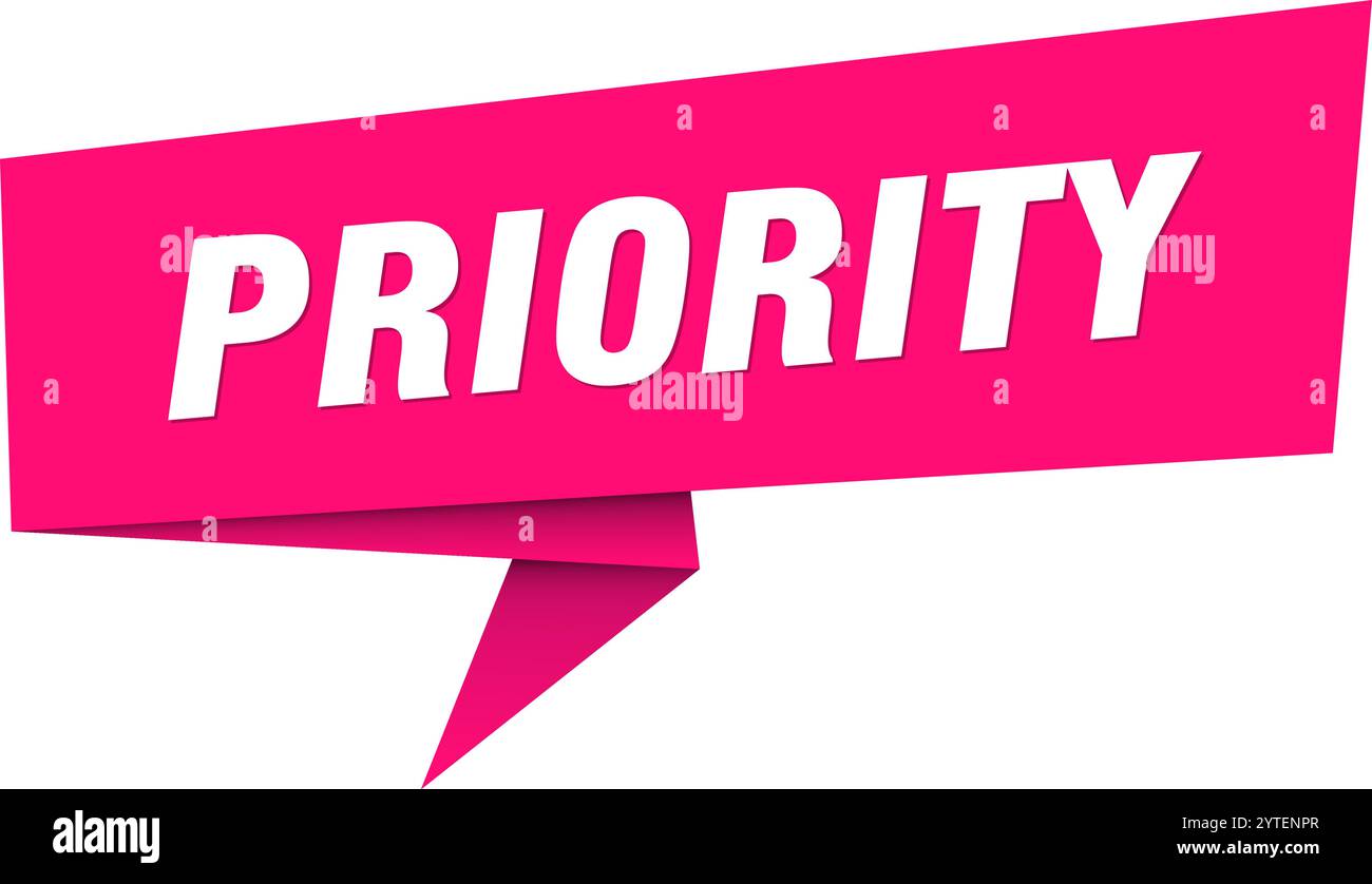 priority banner. priority speech bubble, label, sticker, ribbon, sign ...
