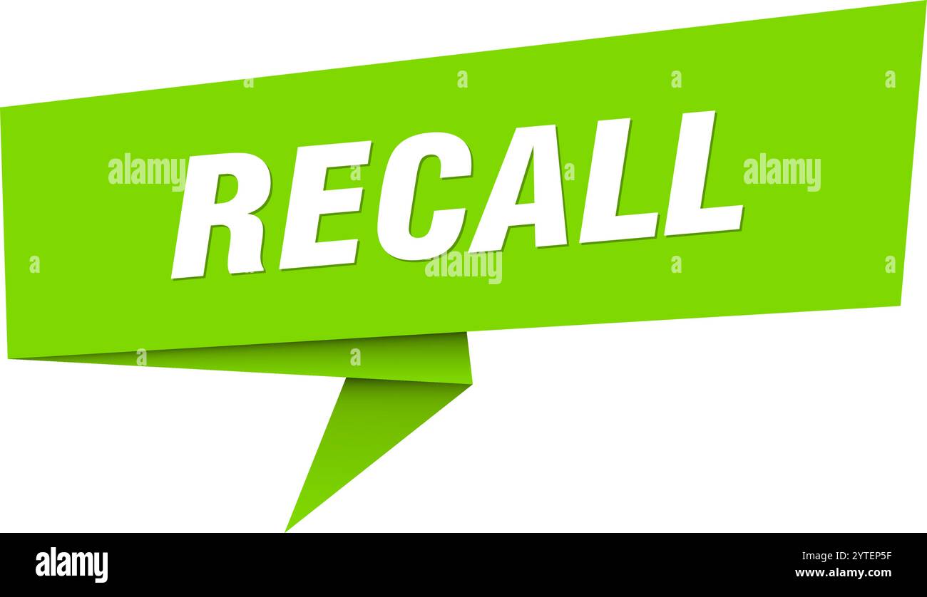 Recall ribbon label sign hi-res stock photography and images - Alamy