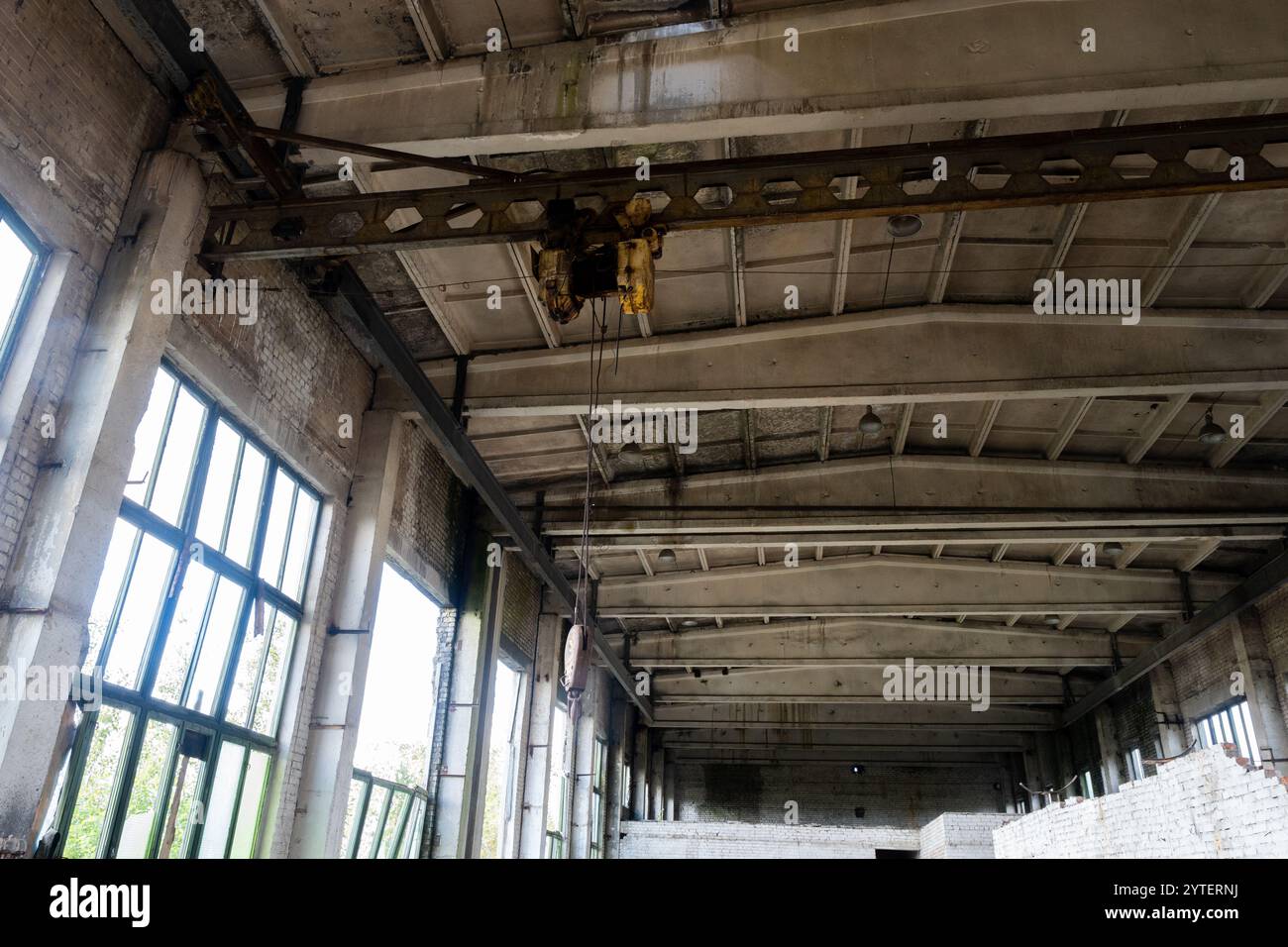 Industrial Decay: The Haunting Beauty of an Abandoned Factory Ceiling ...