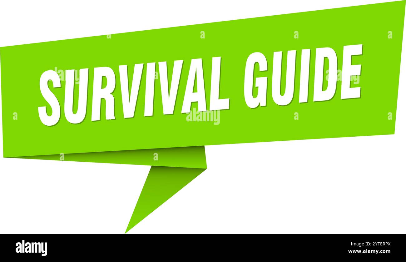 survival guide banner. survival guide speech bubble, label, sticker ...