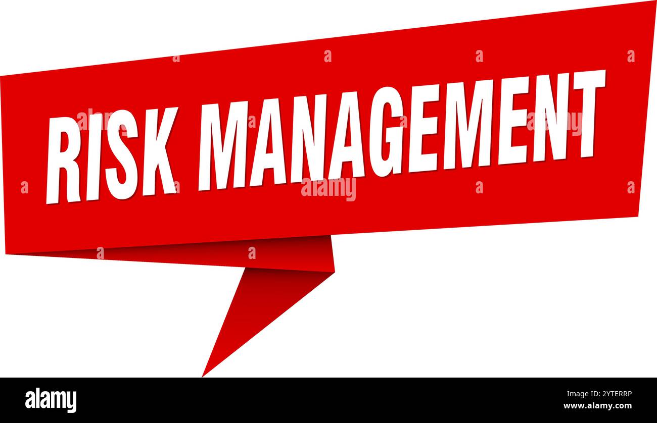 risk management banner. risk management speech bubble, label, sticker ...