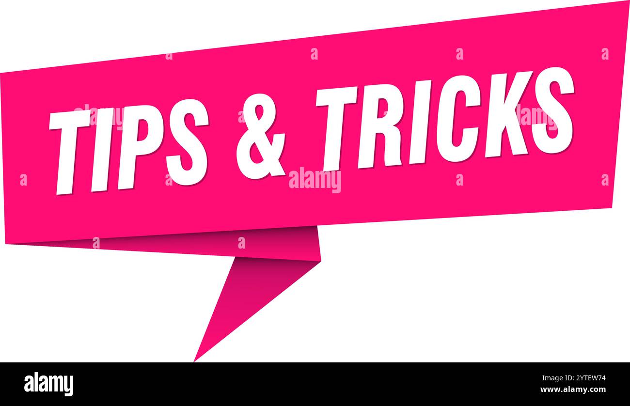 tips & tricks banner. tips & tricks speech bubble, label, sticker ...
