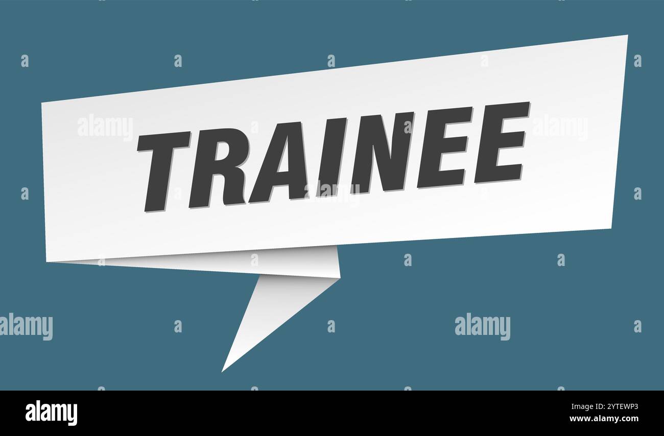 trainee banner. trainee speech bubble, label, sticker, ribbon, sign ...