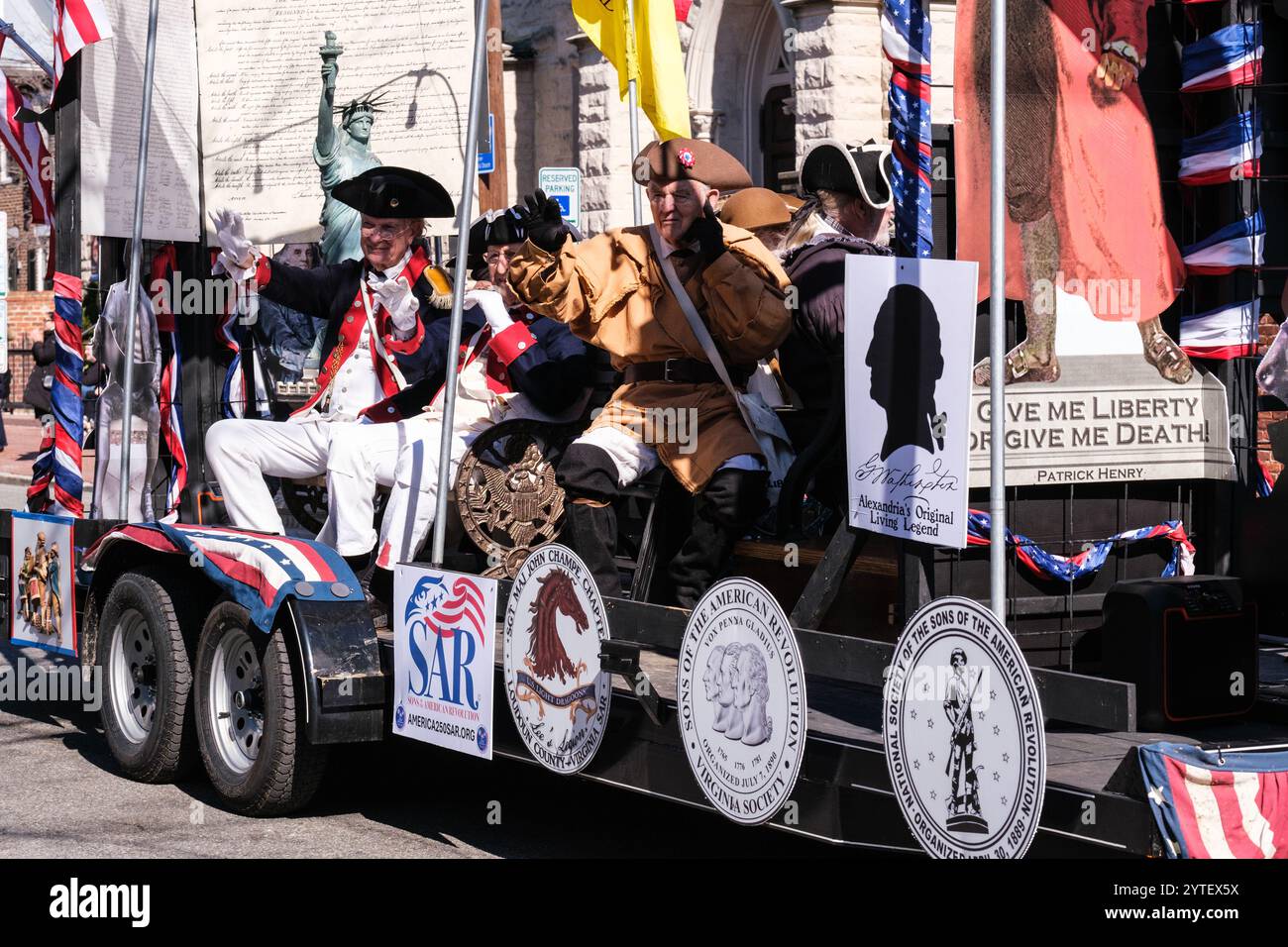 Alexandria, Virginia, USA. Sons of the American Revolution Marching in ...