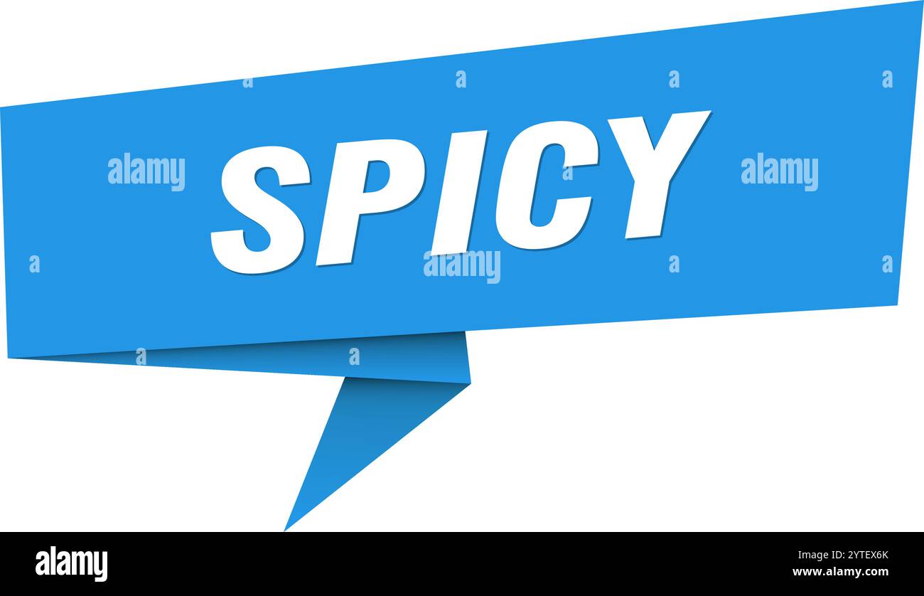 spicy banner. spicy speech bubble, label, sticker, ribbon, sign ...