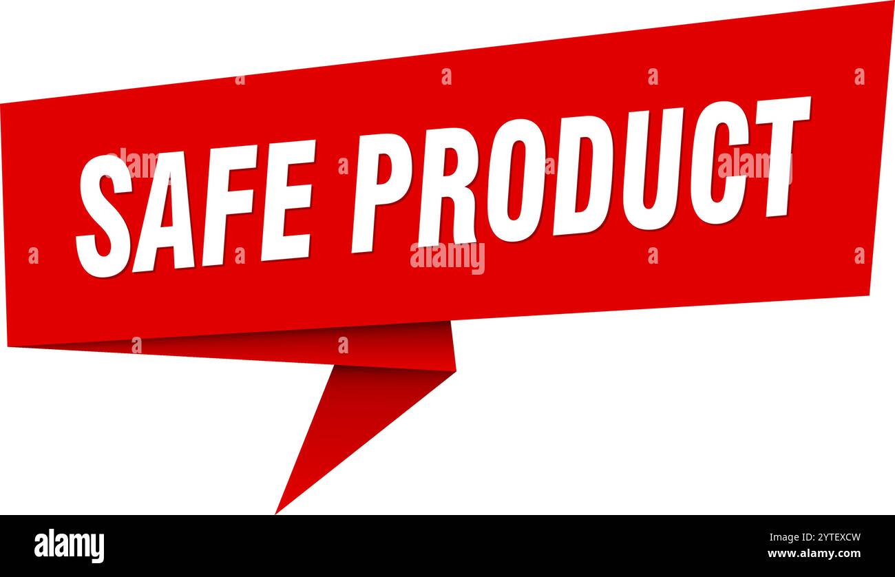 safe product banner. safe product speech bubble, label, sticker, ribbon ...