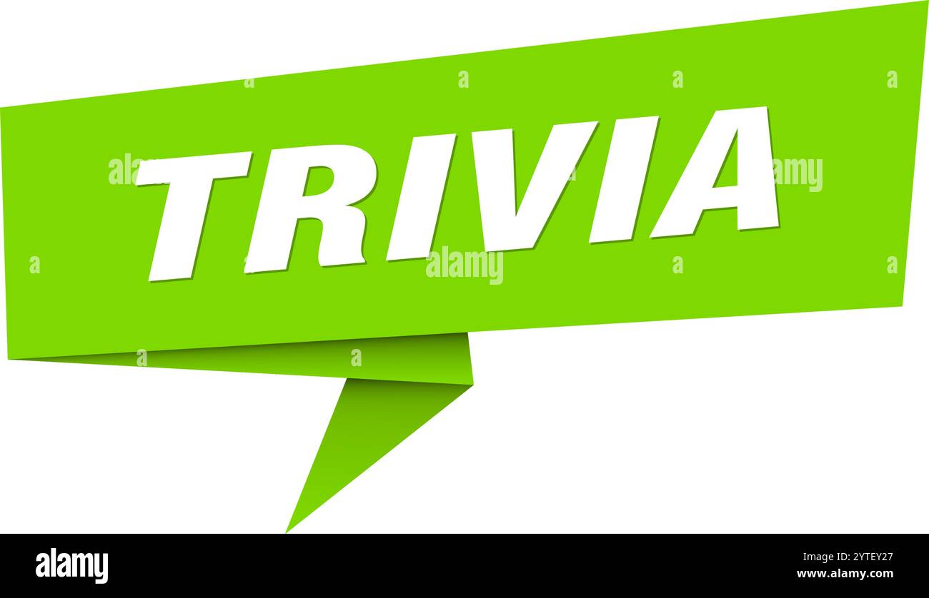 trivia banner. trivia speech bubble, label, sticker, ribbon, sign ...