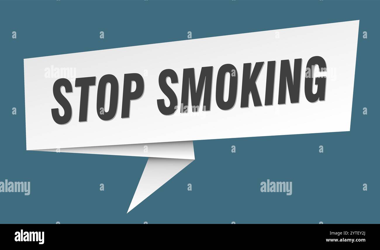 stop smoking banner. stop smoking speech bubble, label, sticker, ribbon ...