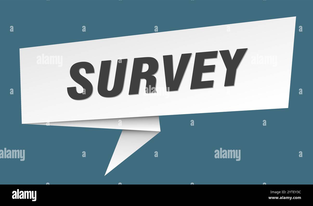 survey banner. survey speech bubble, label, sticker, ribbon, sign ...