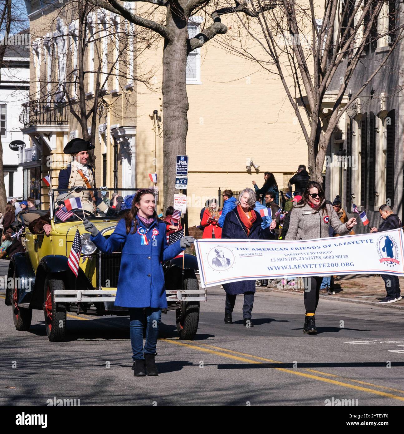 Alexandria, Virginia, USA. American Friends of Lafayette March in ...