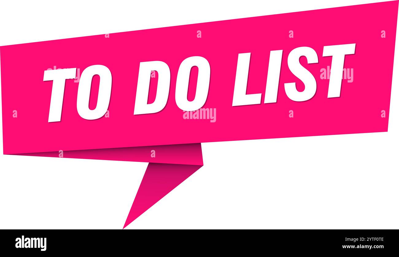 to do list banner. to do list speech bubble, label, sticker, ribbon ...