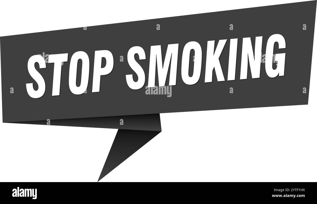 stop smoking banner. stop smoking speech bubble, label, sticker, ribbon ...