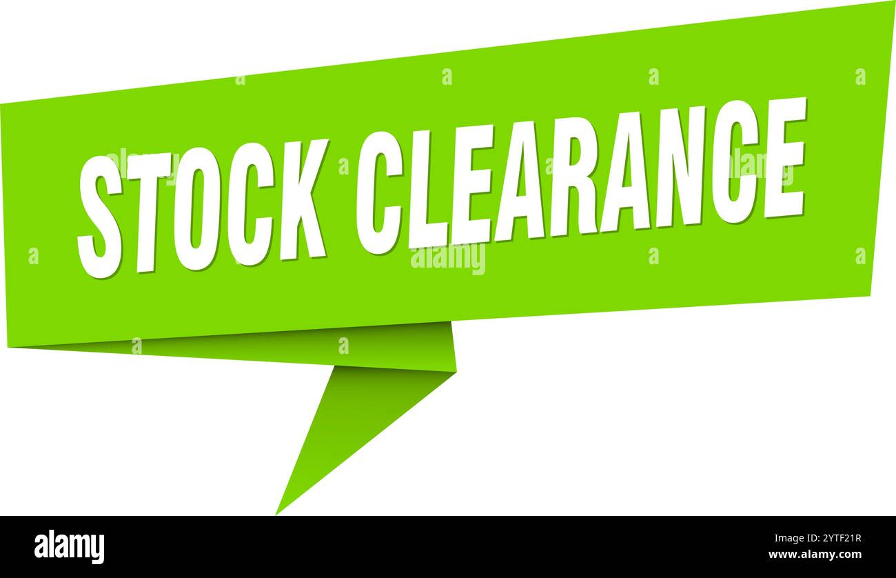 stock clearance banner. stock clearance speech bubble, label, sticker ...