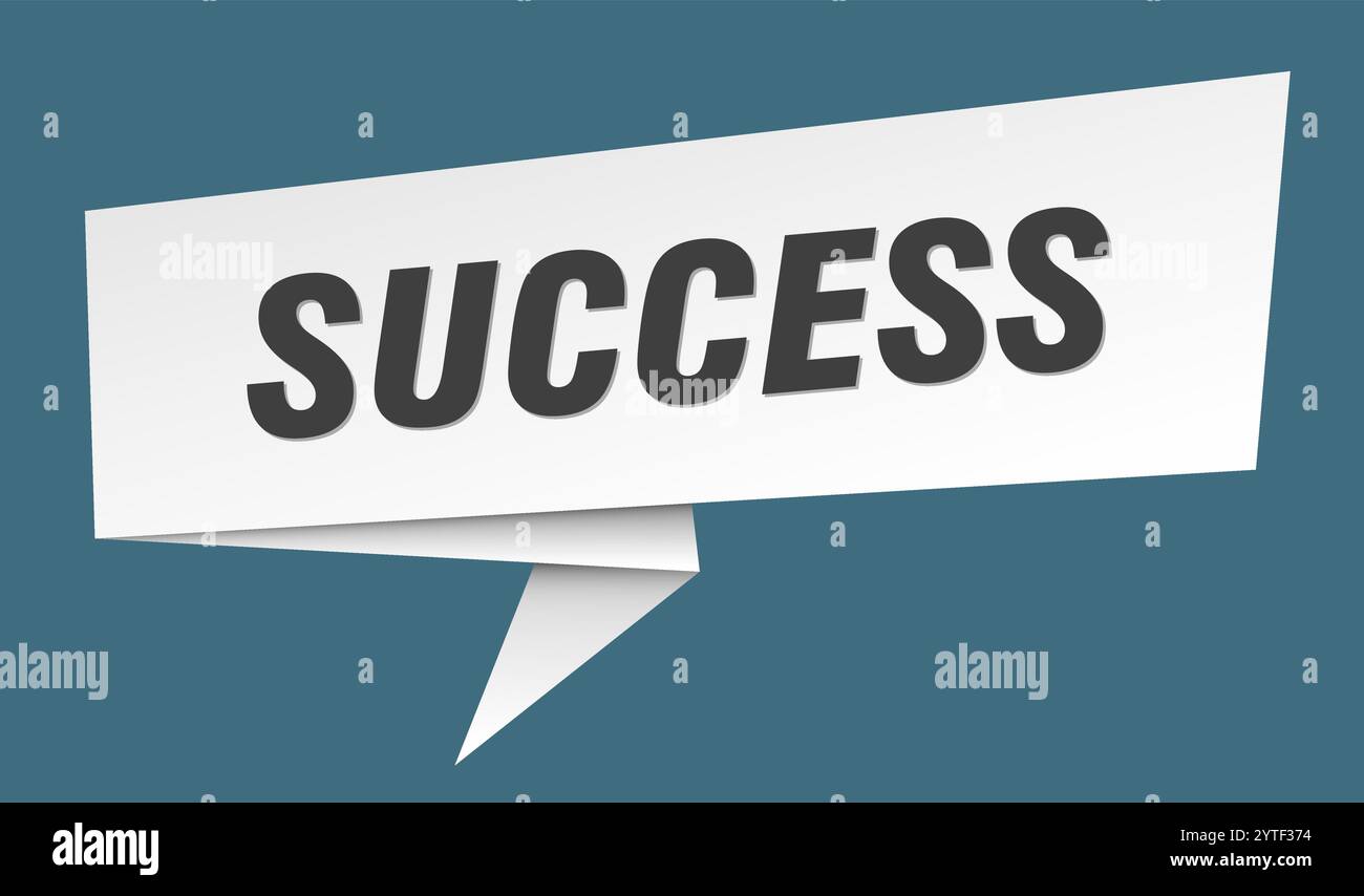 success banner. success speech bubble, label, sticker, ribbon, sign ...