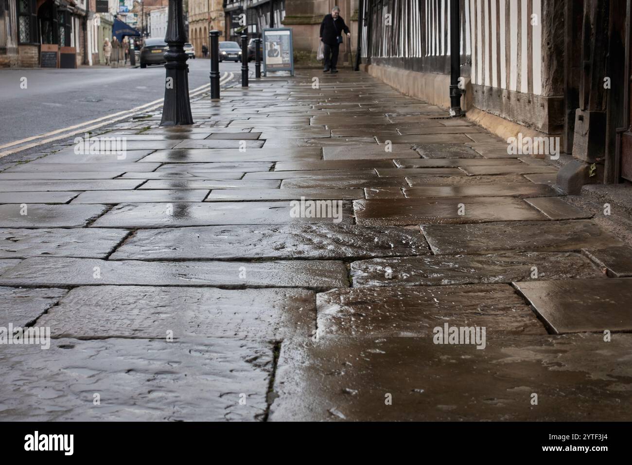 Wet pavement, England, UK Stock Photo - Alamy