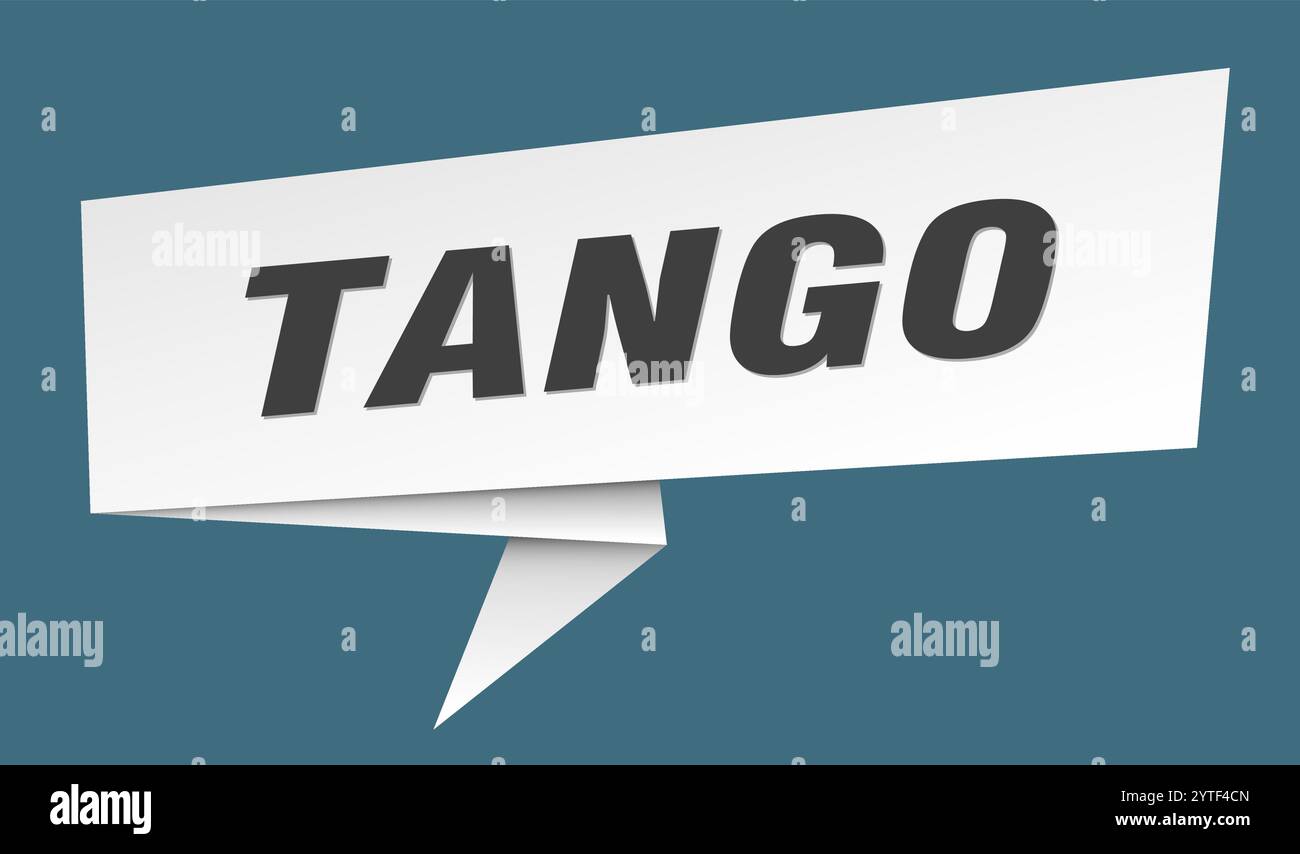 tango banner. tango speech bubble, label, sticker, ribbon, sign ...