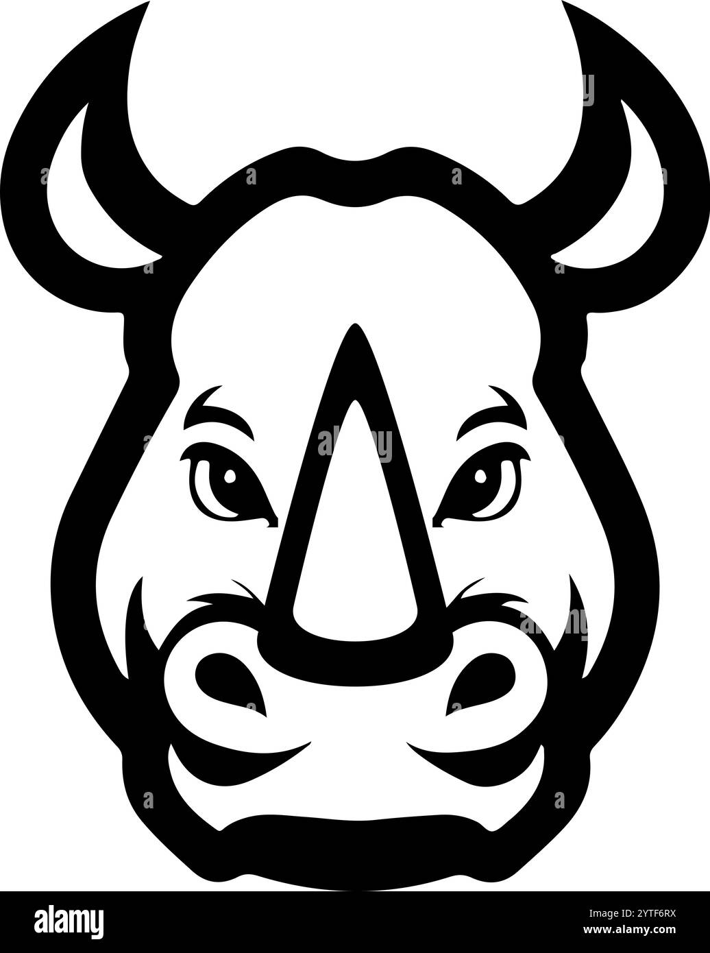 Rhinoceros logo design Black and White Stock Photos & Images - Alamy