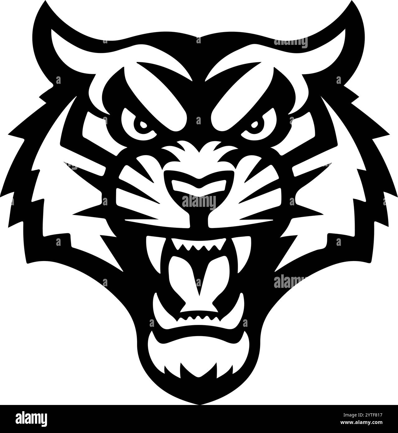tiger head illustration isolated on white background. Images for logo ...