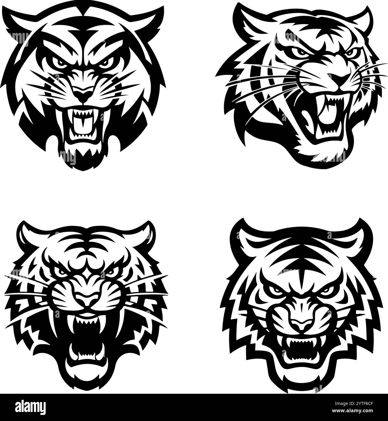 tiger head illustration isolated on white background. Images for logo ...