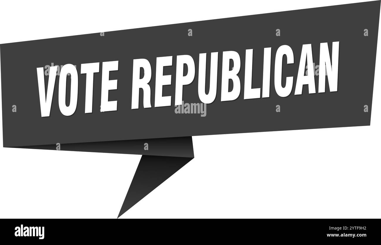 vote republican banner. vote republican speech bubble, label, sticker ...