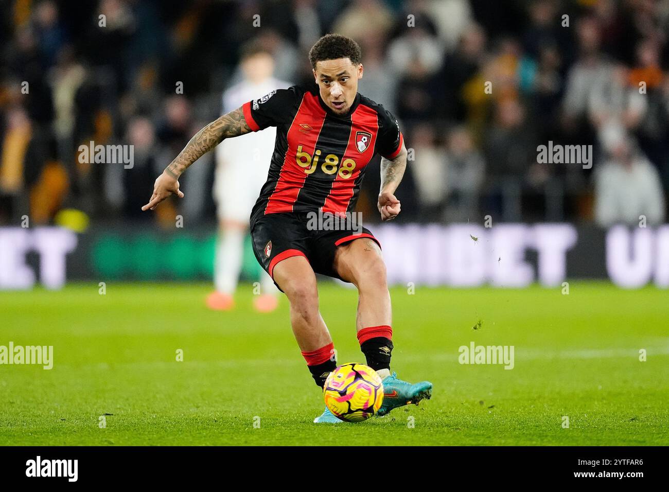 Bournemouth's Tyler Adams during the Premier League match at Molineux ...