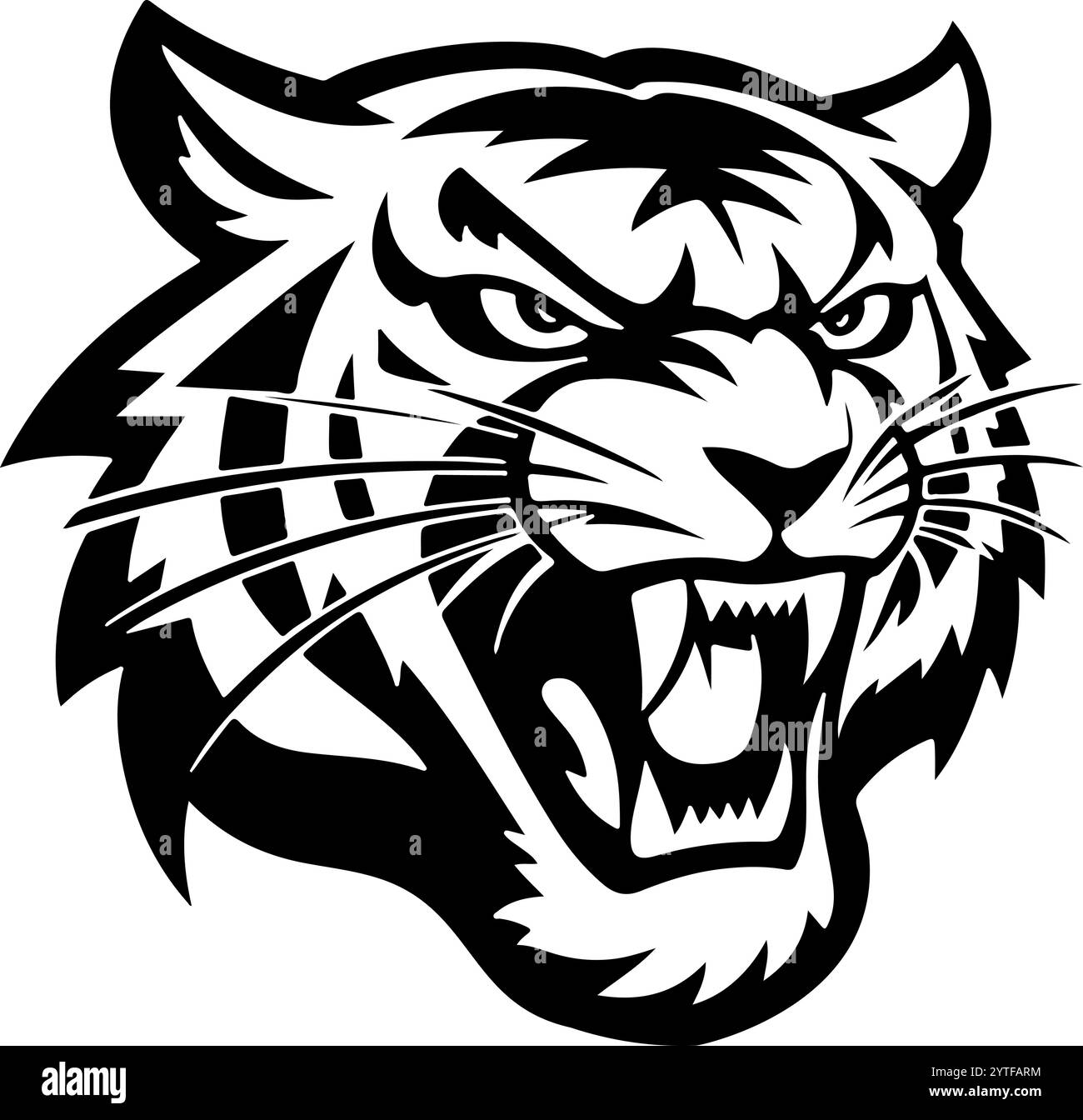 tiger head illustration isolated on white background. Images for logo ...