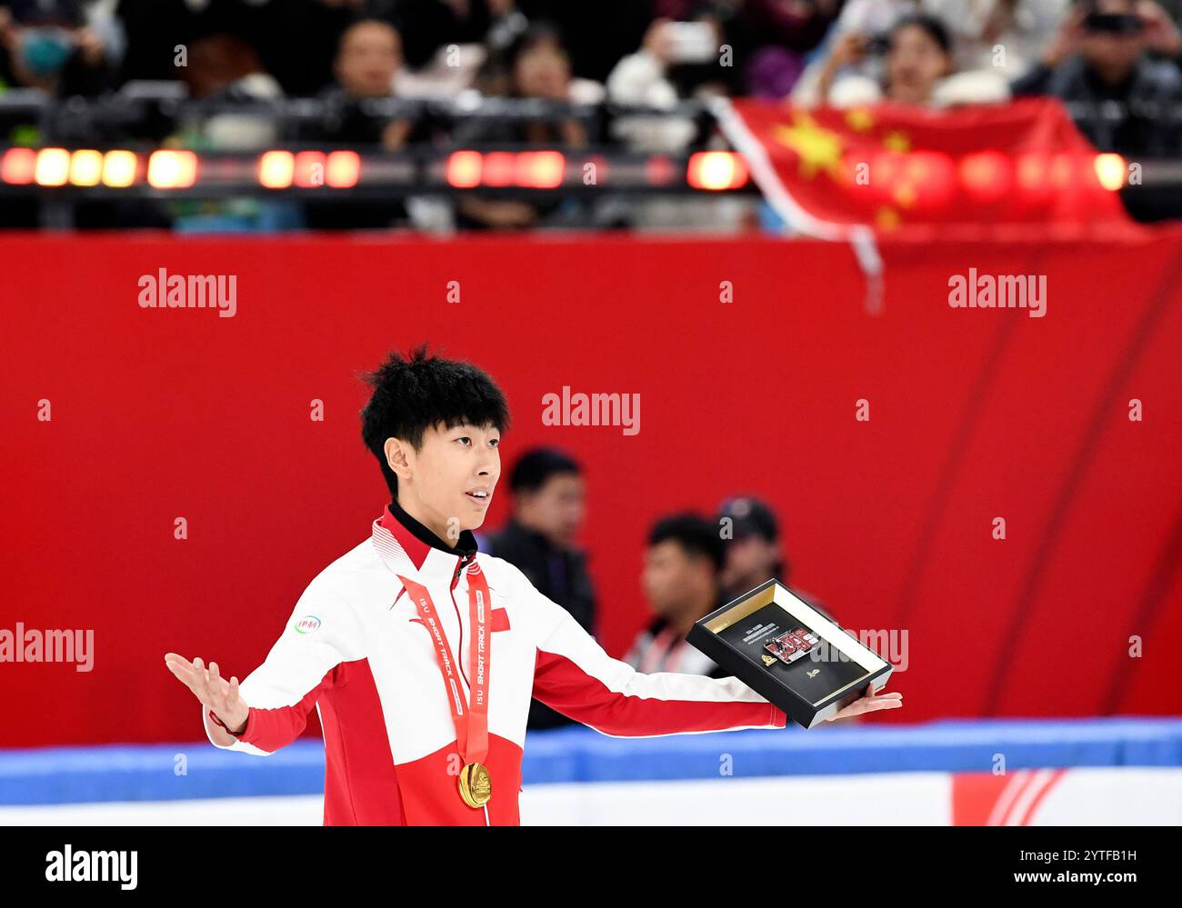 Beijing, China. 7th Dec, 2024. Gold medalist Sun Long of China poses on ...