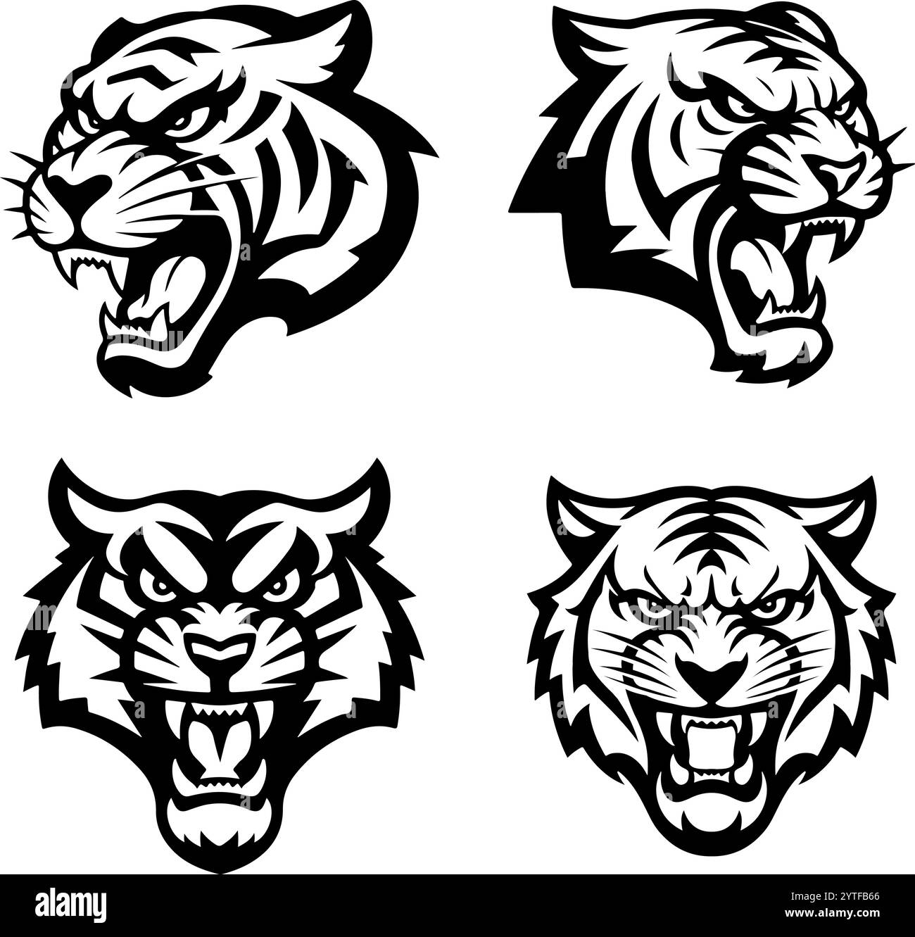 tiger head illustration isolated on white background. Images for logo ...