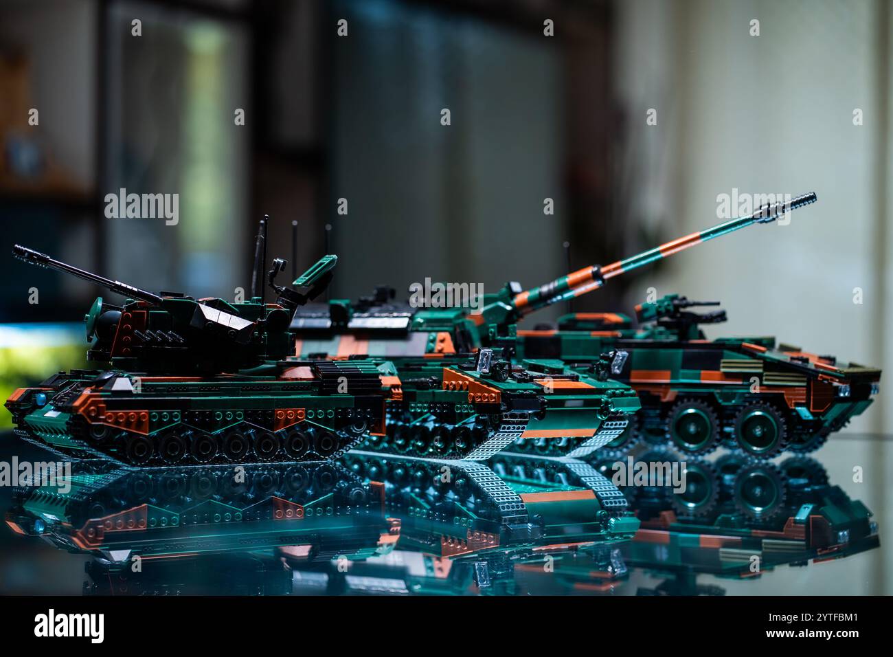 collection of plastic toy military vehicles and tanks models, building ...