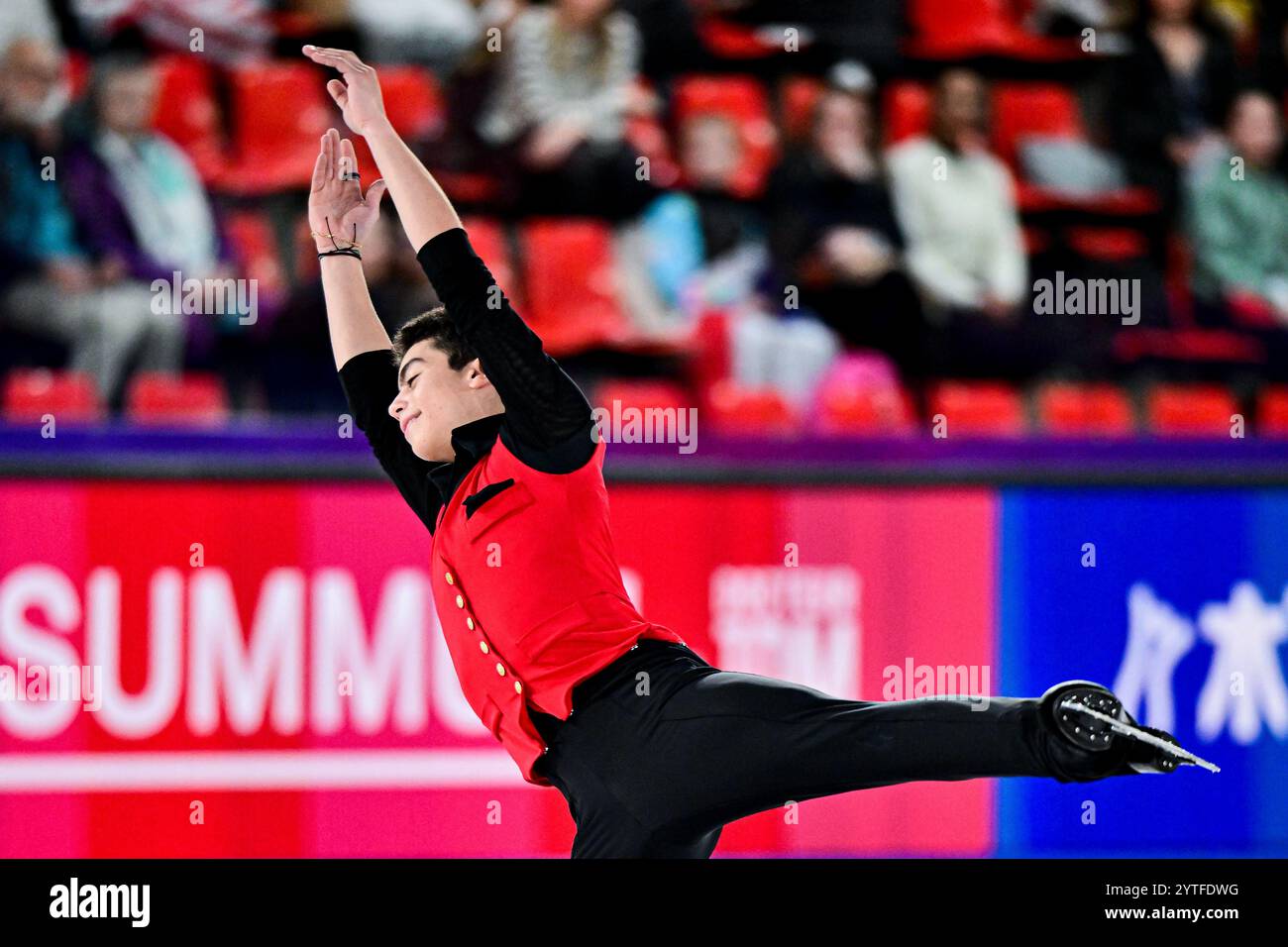 Jacob SANCHEZ (USA), during Junior Men Short Program, at the ISU Grand ...