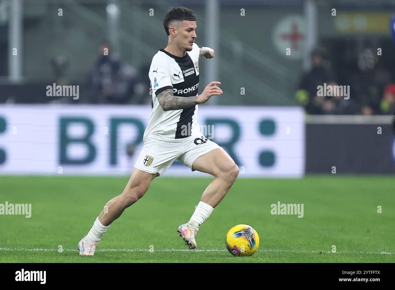 Milano, Italy. 06th Dec, 2024. Dennis Man of Parma Calcio in action ...