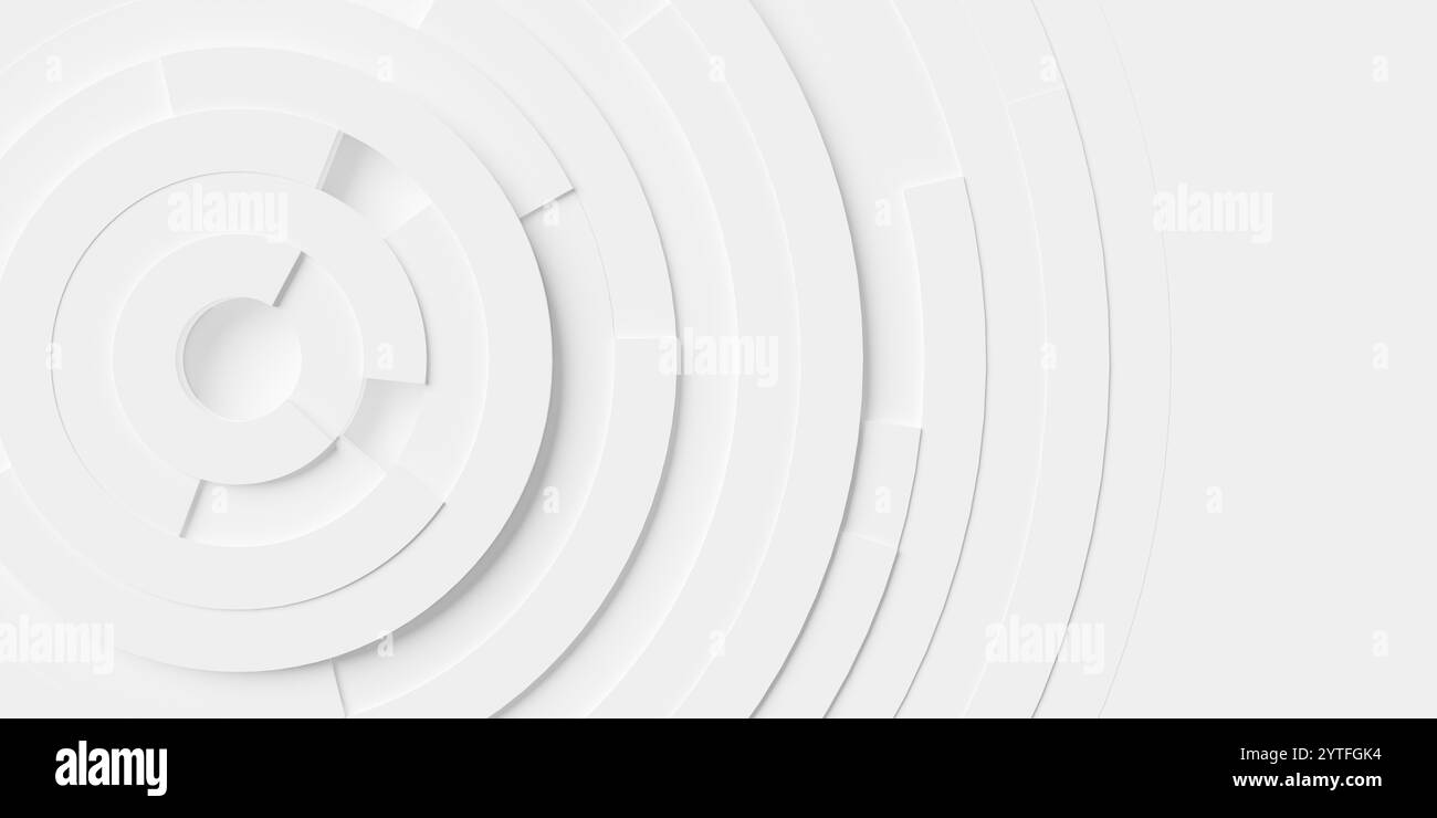 Concentric random rotated white ring or circle segments fading out ...