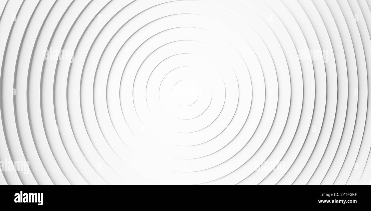 Concentric linear offset white rings or circles steps background ...